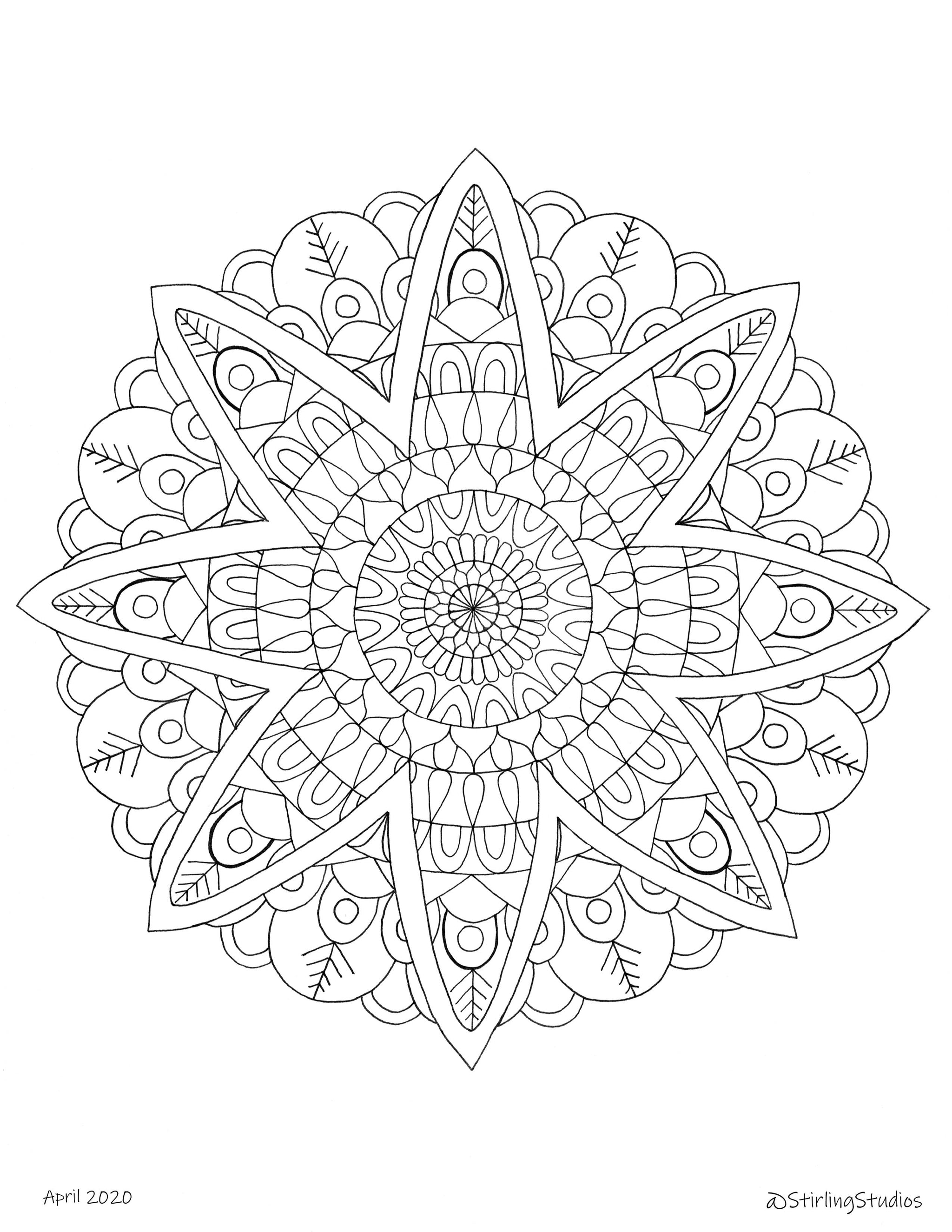 spiritual mandala coloring pages